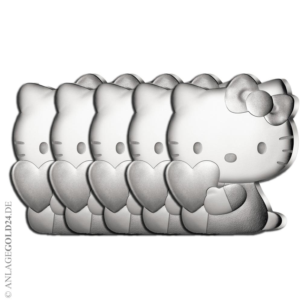 # 5er Pack 10 Euro Silber Hello Kitty 2024 PP --> Goldmünzen ...