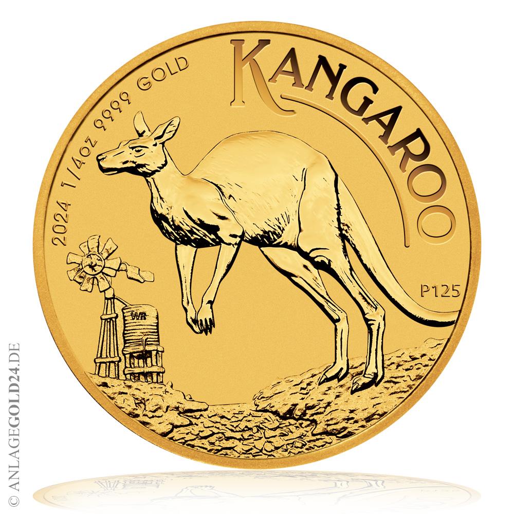 1/4 oz Gold Känguru 2024 --> Goldmünzen Silbermünzen Goldbarren | Anlagegold24