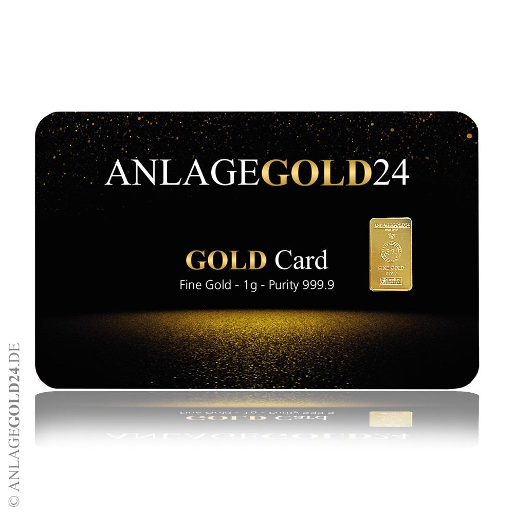 1 Gramm GoldCard Anlagegold24 --> Goldmünzen Silbermünzen Goldbarren ...