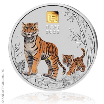 1 Kilogramm Silber Lunar III - Jahr des Tigers 2022 Privy --> Goldmünzen Silbermünzen Goldbarren ...