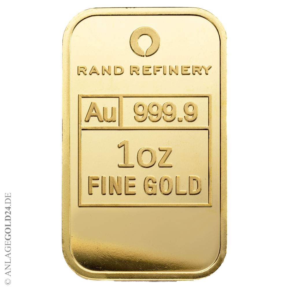 1 Unze Goldbarren Loxodonta Rand Refinery --> Goldmünzen Silbermünzen ...
