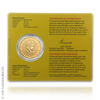 1 oz Gold 200 Dollar - Maple Leaf Mounted Police "Mountie" 2011 im ...