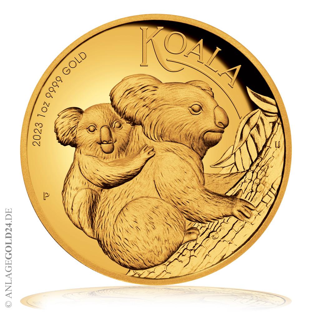 1 oz Gold Koala 2023 High Relief PP --> Goldmünzen Silbermünzen ...