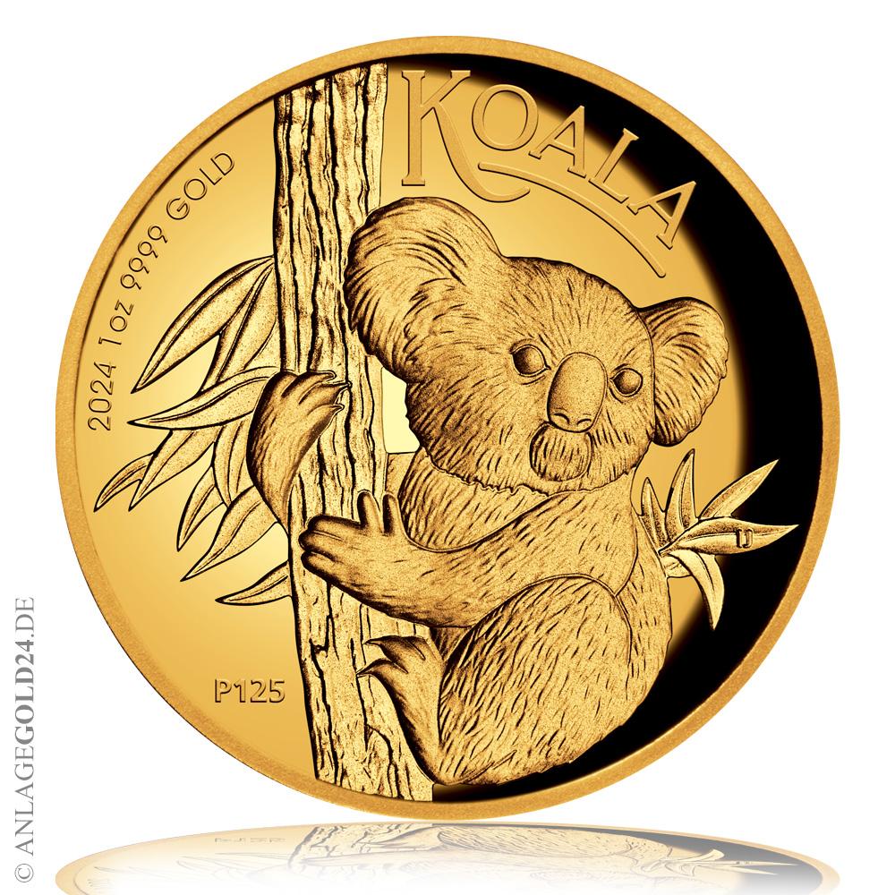 1 oz Gold Koala 2024 High Relief PP --> Goldmünzen Silbermünzen Goldbarren | Anlagegold24