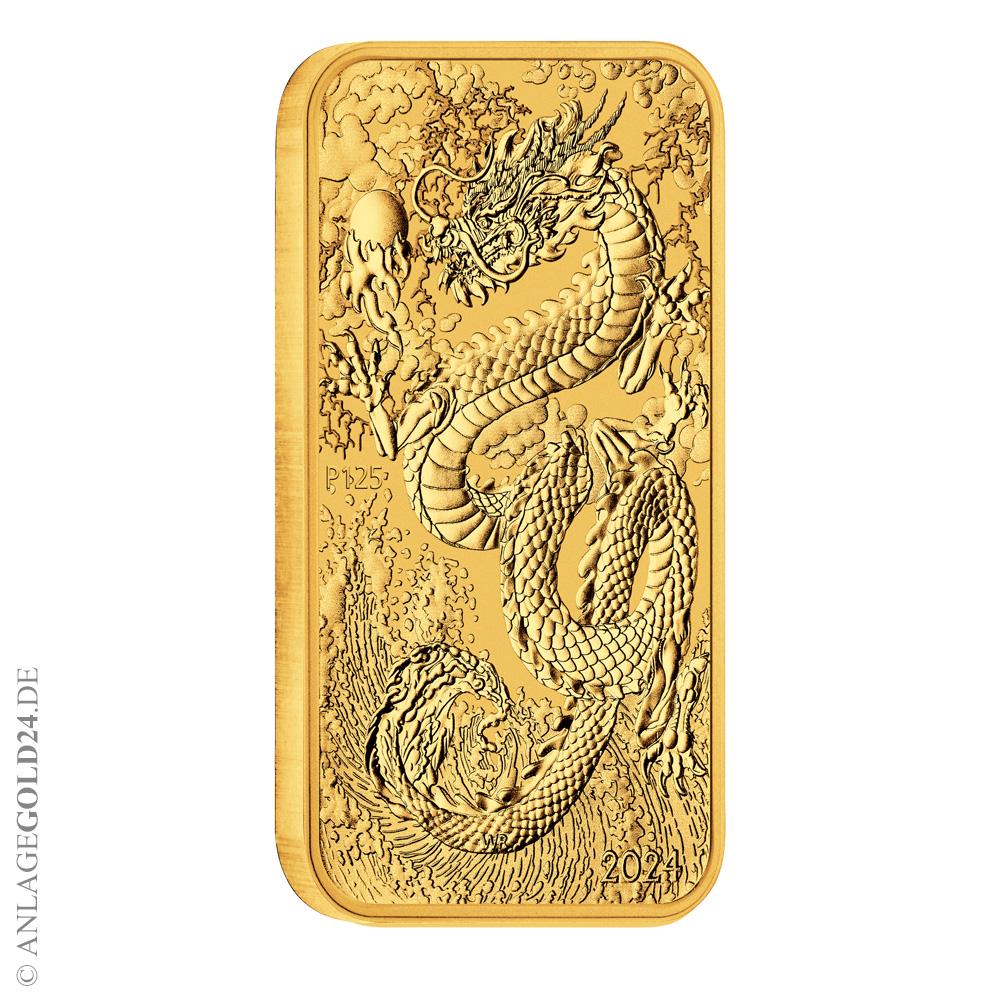 1 oz Gold Rectangle Dragon 2024 --> Goldmünzen Silbermünzen Goldbarren ...