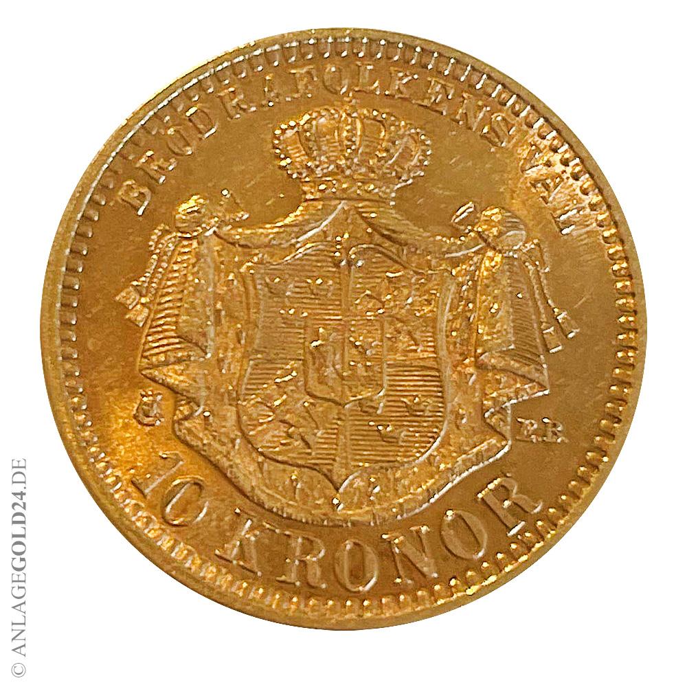 10 Kronen Gold Schweden Oscar II. 1901 --> Goldmünzen Silbermünzen ...