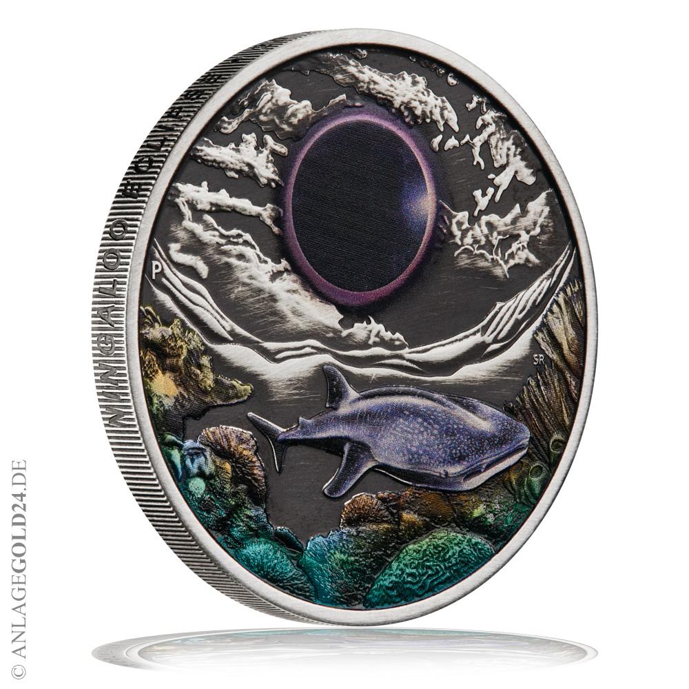 2 oz Silber Ningaloo Eclipse Antiqued Coloured Coin 2023 --> Goldmünzen ...
