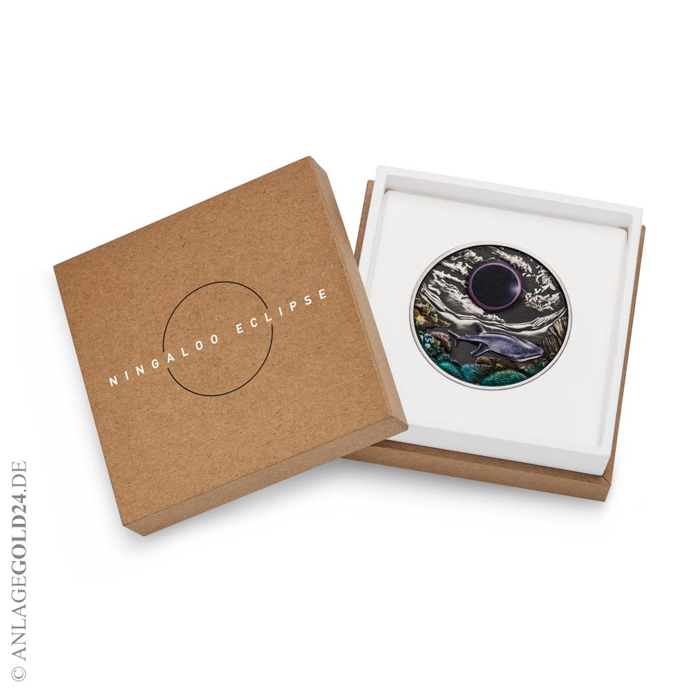 2 oz Silber Ningaloo Eclipse Antiqued Coloured Coin 2023 --> Goldmünzen ...