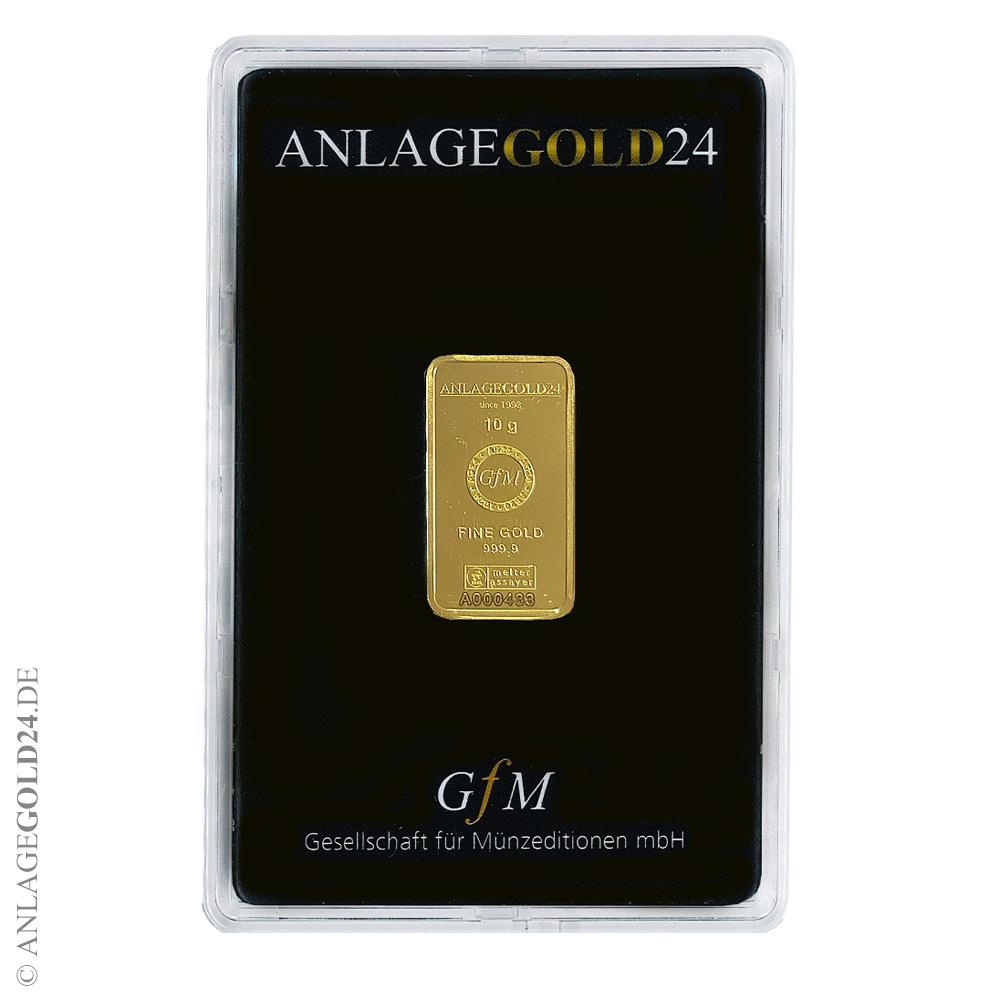 10 Gramm Goldbarren Anlagegold24 --> Goldmünzen Silbermünzen Goldbarren ...