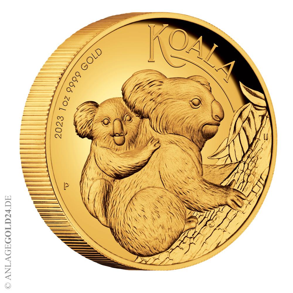 1 oz Gold Koala 2023 High Relief PP --> Goldmünzen Silbermünzen ...