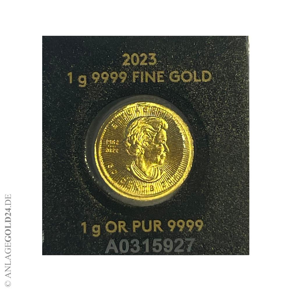 1 Gramm Gold Maple Leaf Verschiedene Jahre --> Goldmünzen Silbermünzen ...