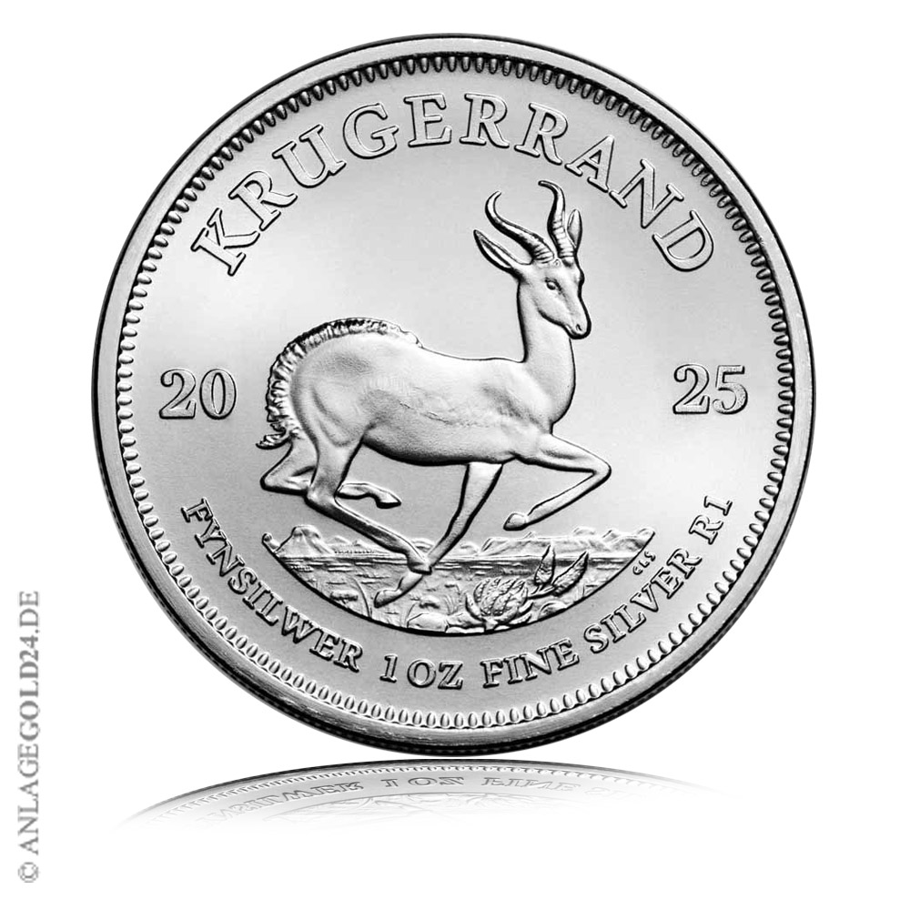 25er Tube 1 oz Silber Krügerrand 2025 --> Goldmünzen Silbermünzen ...