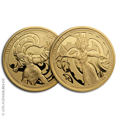 2x 1/2 oz Gold Maui and the Goddess of Fire - Maui raua ko Mahuika 2019 ...