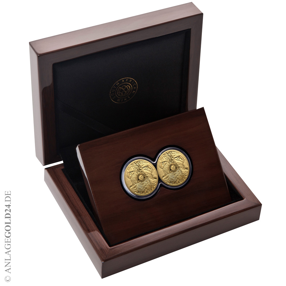 2x 1/4 oz Gold Double Caps Big 5 II Leopard 2023 PP --> Goldmünzen ...