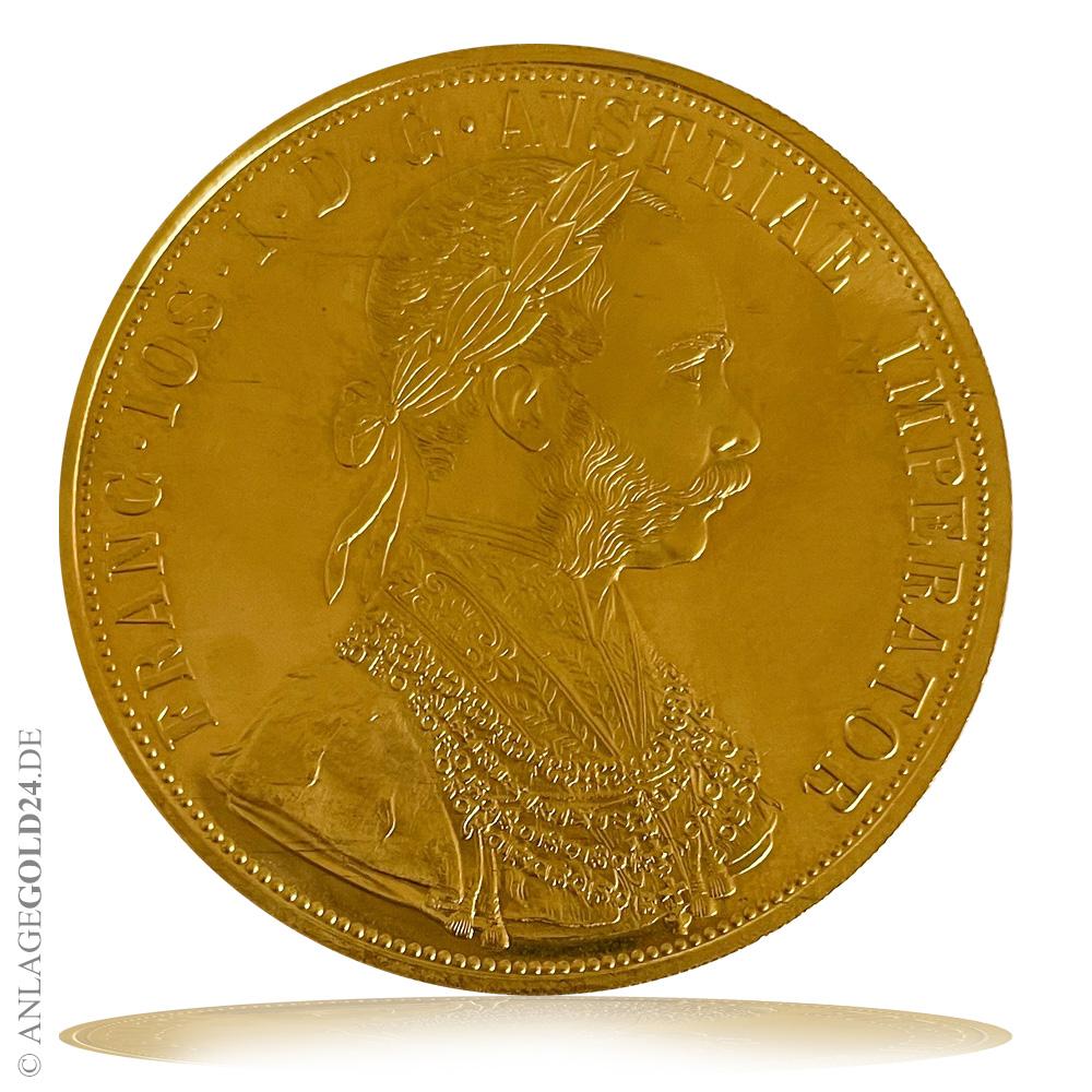 4 Dukat Gold Österreich 1915 Nachprägung --> Goldmünzen Silbermünzen ...