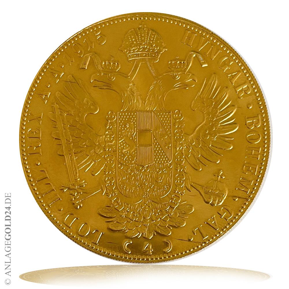 4 Dukat Gold Österreich 1915 Nachprägung --> Goldmünzen Silbermünzen ...