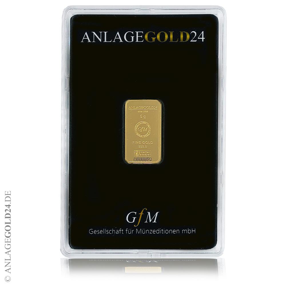 5 Gramm Goldbarren Anlagegold24 --> Goldmünzen Silbermünzen Goldbarren ...
