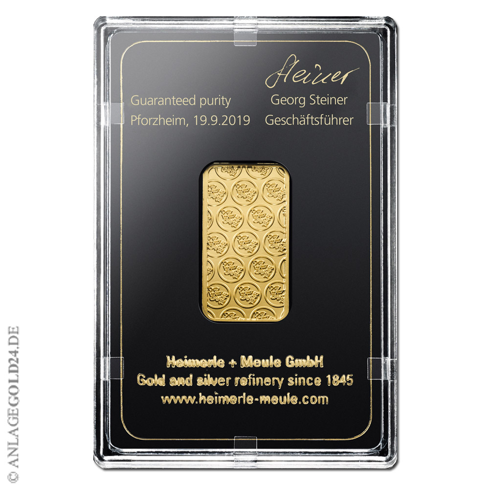 5 Gramm Goldbarren - Heimerle + Meule --> Goldmünzen Silbermünzen ...