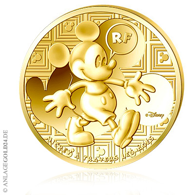 50 Euro Gold - ©Disney - Mickey Mouse 2016 PP --> Goldmünzen ...