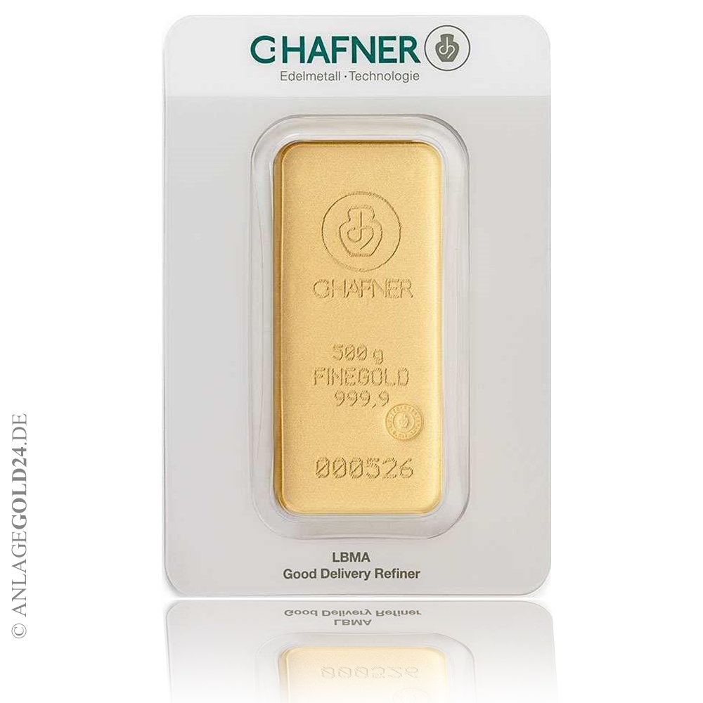 500 Gramm Goldbarren C.Hafner --> Goldmünzen Silbermünzen Goldbarren ...