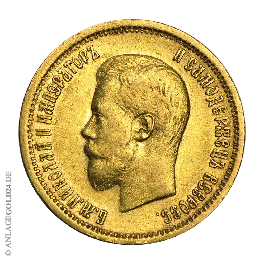 Russland 10 Rubel Gold - Zar Nikolaus II. verschiedene Jahre ...